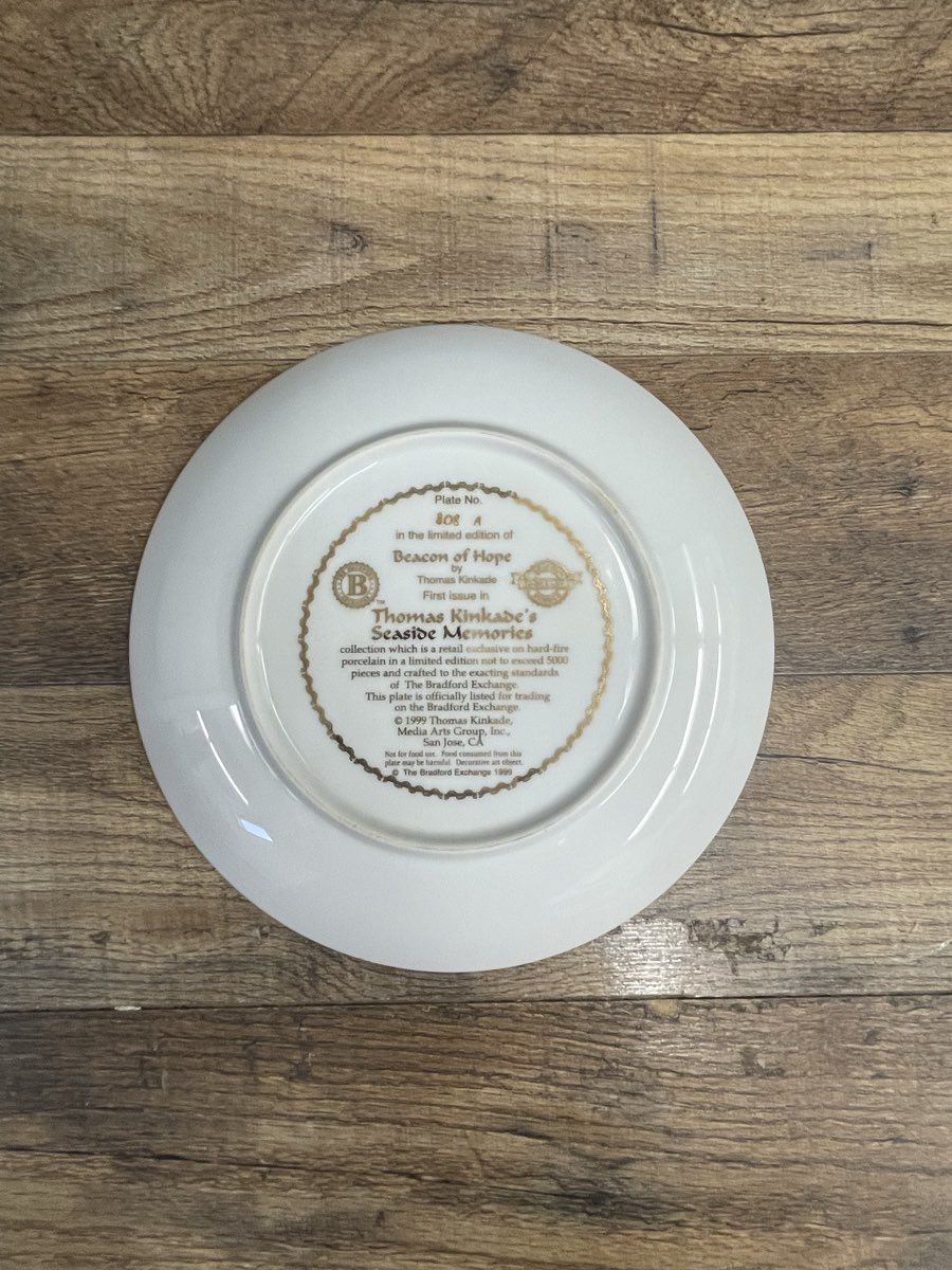 1999 Thomas Kinkade Beacon of Hope Plate 808 A Seaside Memories 1st Is ...